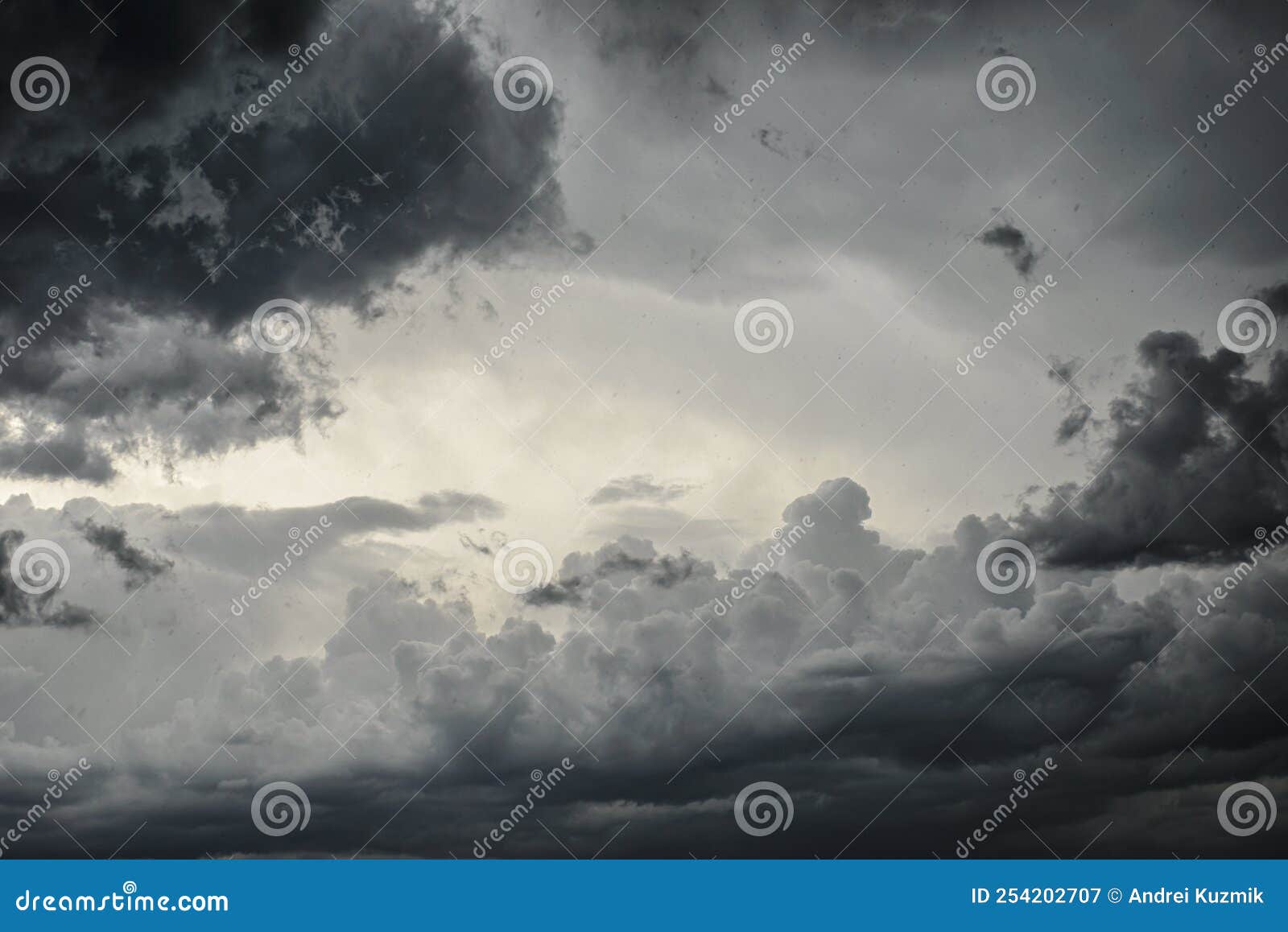 Dark Dramatic Sky with Black Storm Clouds Stock Image - Image of ...
