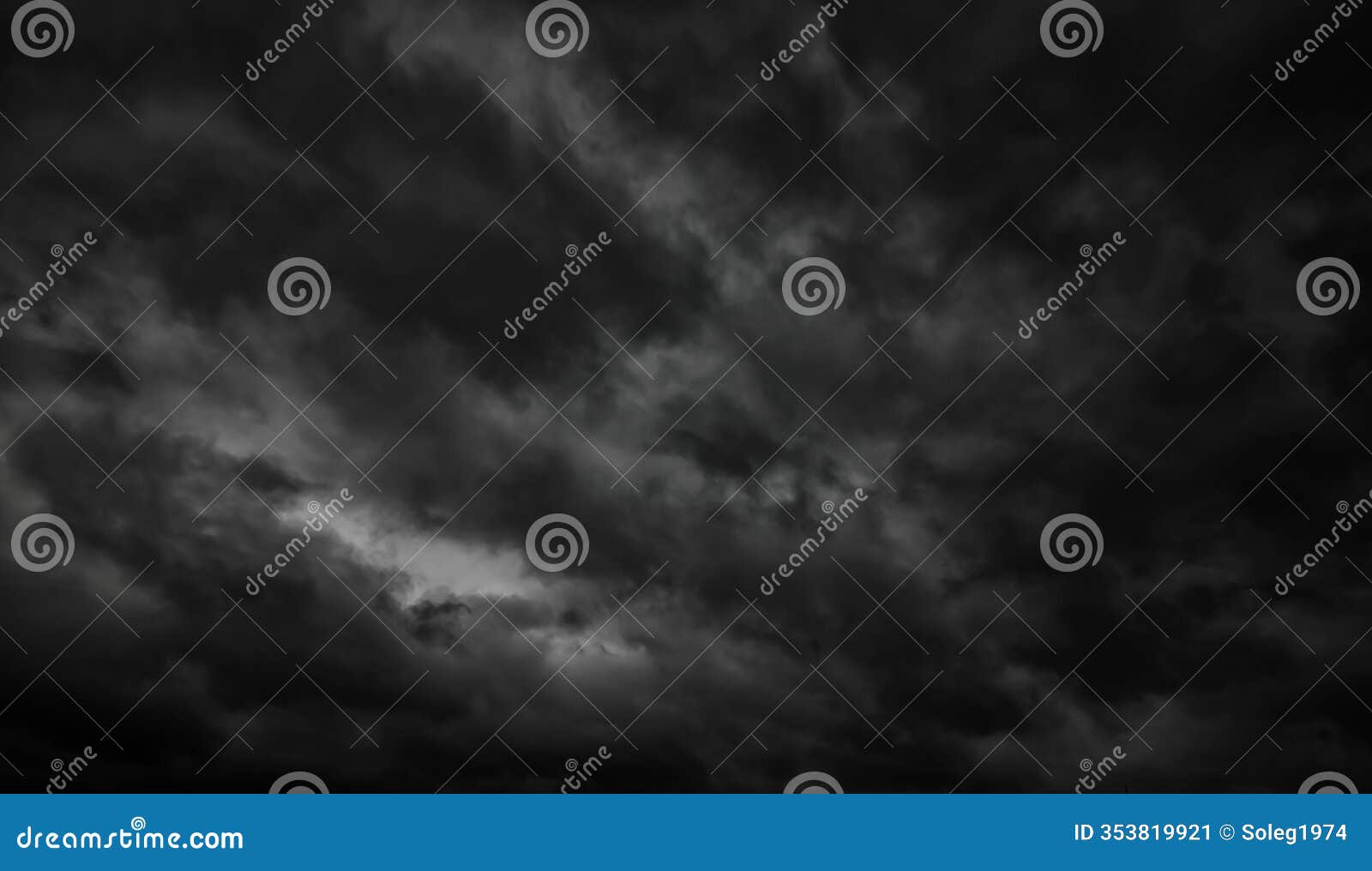 Dark Dramatic Sky with Black Stormy Clouds before Rain As Abstract ...