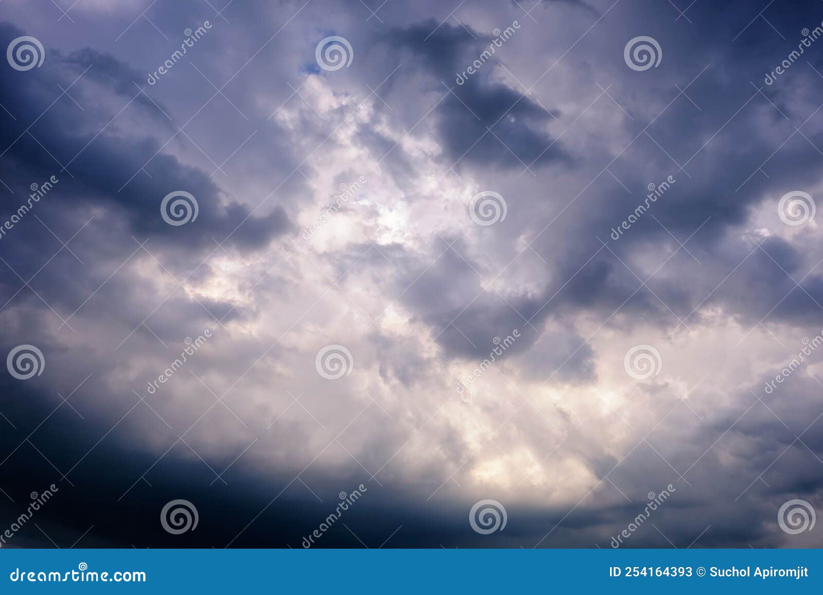 Dark and Dramatic Storm Clouds before the Rain Stock Image - Image of ...
