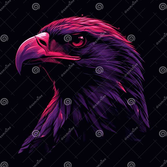 Dark Eagle Head Simple Logo Solid Flat Color Stock Illustration ...