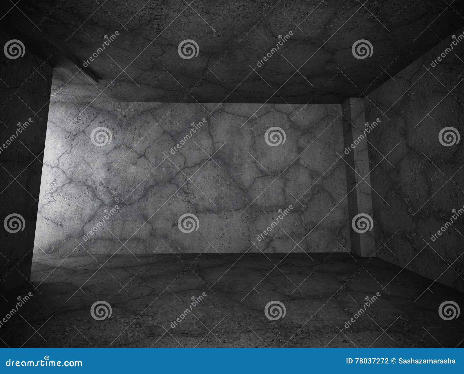 Dark Empty Basement Room Interior. Grunge Background Stock Illustration ...
