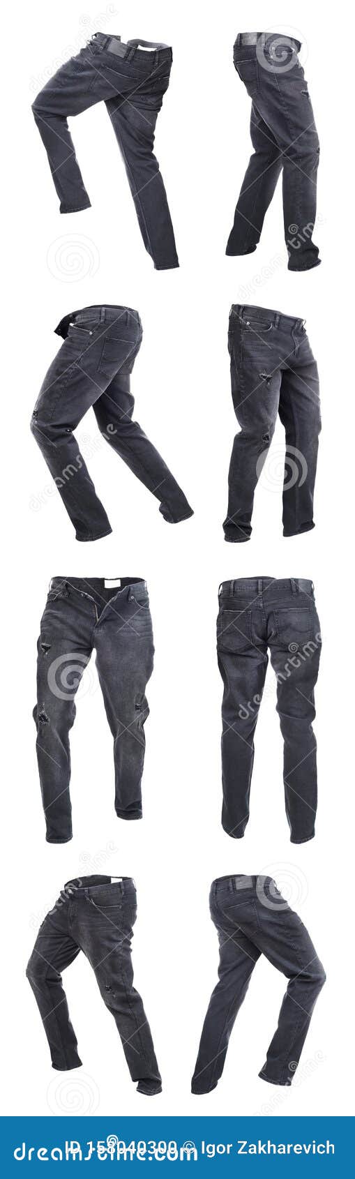 Dark empty denim pants stock photo. Image of jeans, abstract - 158040300