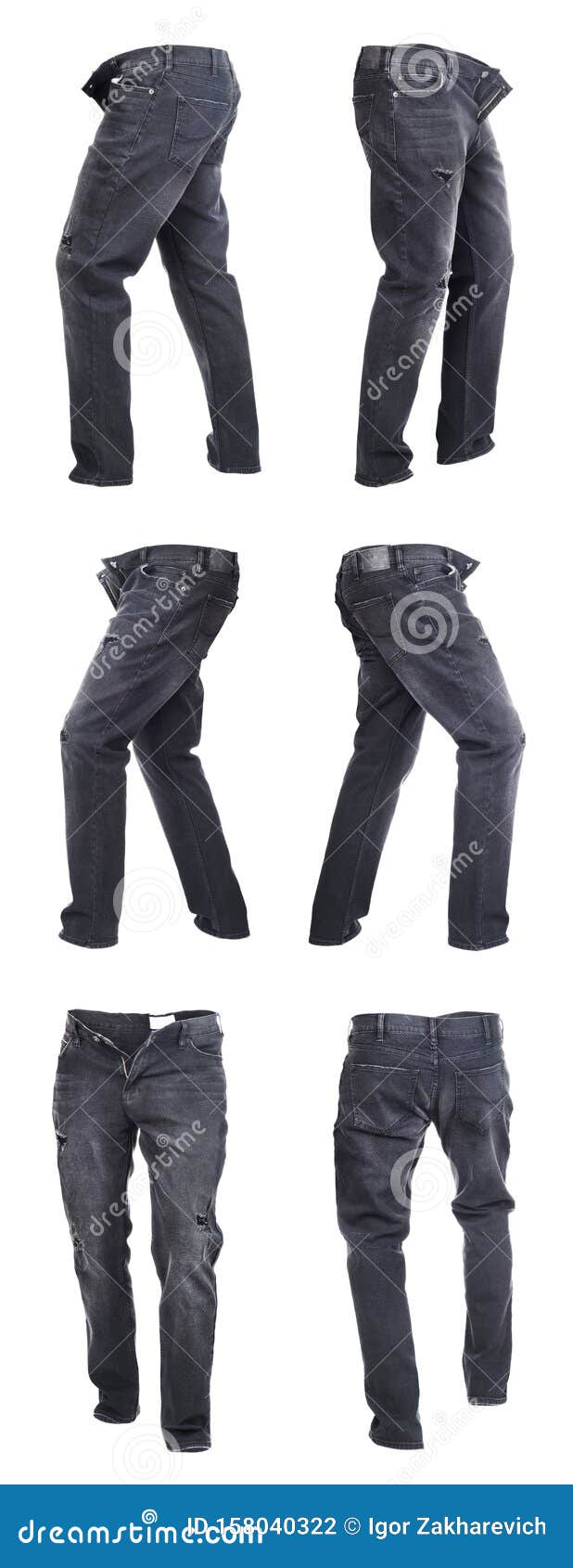 Dark empty denim pants stock photo. Image of hollow - 158040322