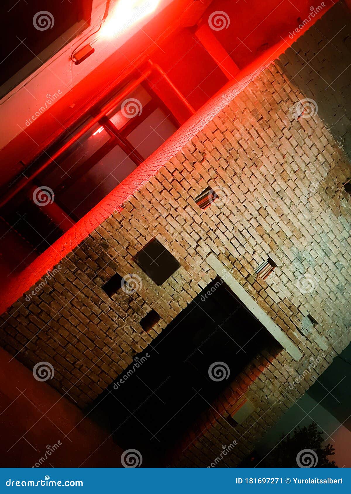 Dark Empty Room in the Underground Style Stock Image - Image of inside ...