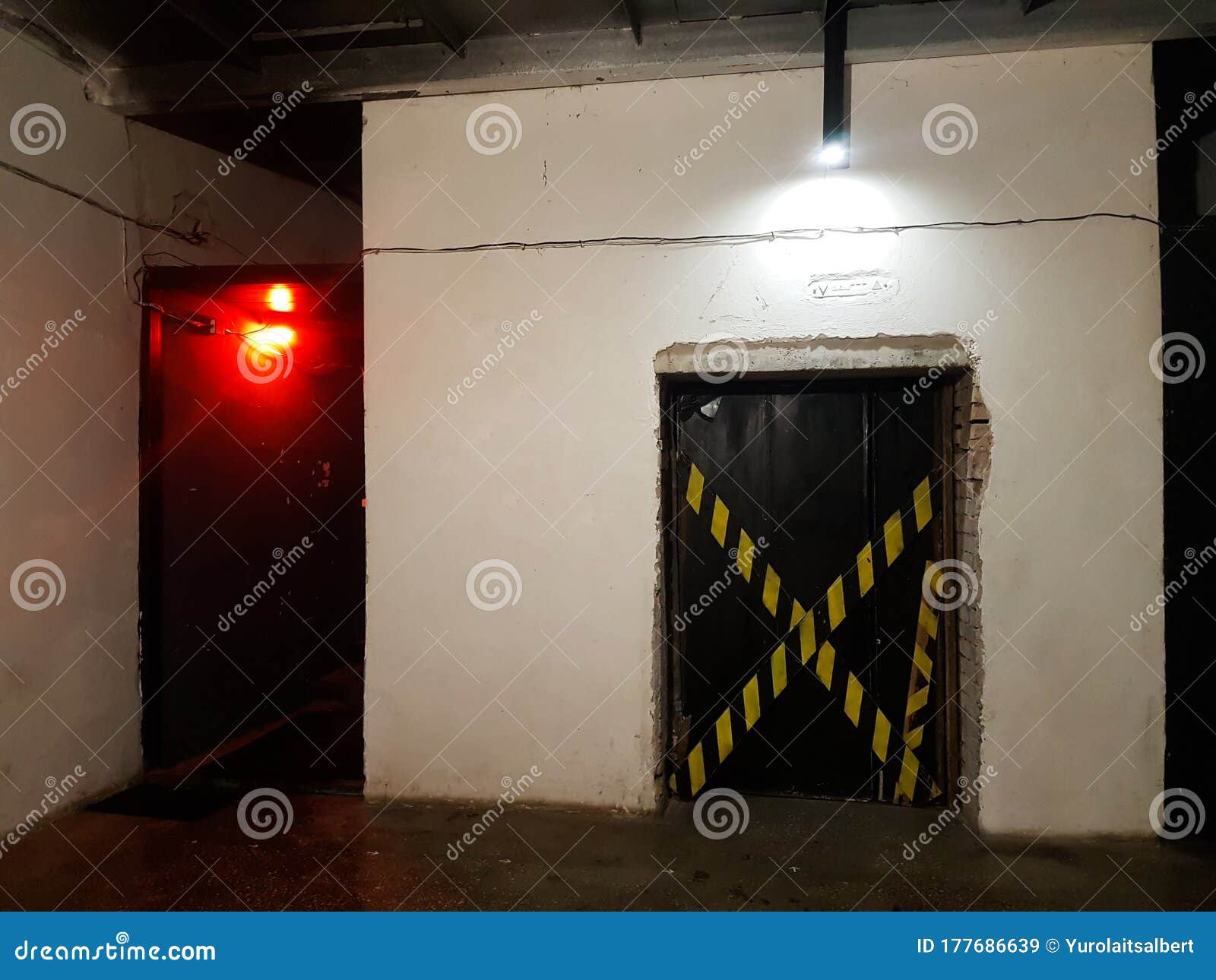 Dark Empty Room in the Underground Style Stock Image - Image of indoors ...