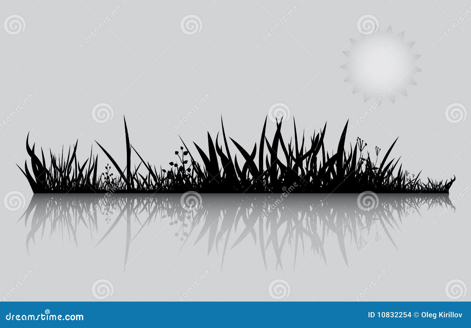 Dark evening stock vector. Illustration of shadow, meadow - 10832254