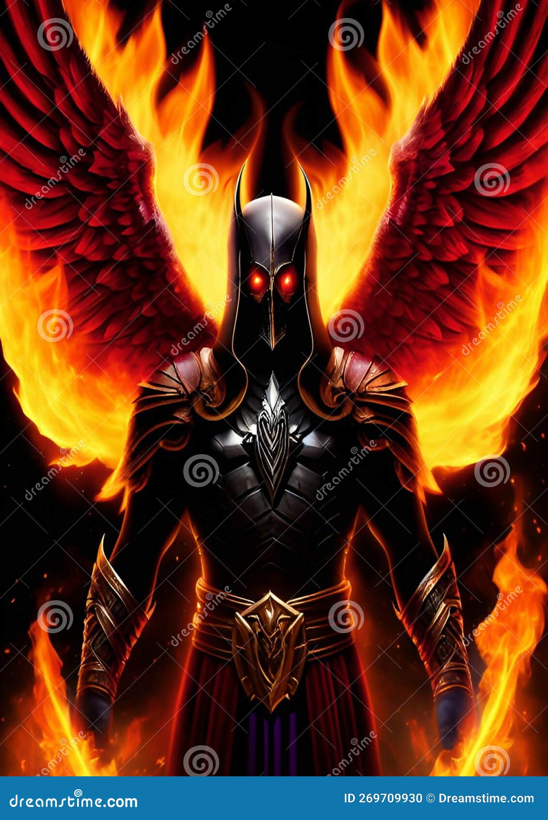 Evil Man in the Hell , Ai Generated Stock Illustration - Illustration ...