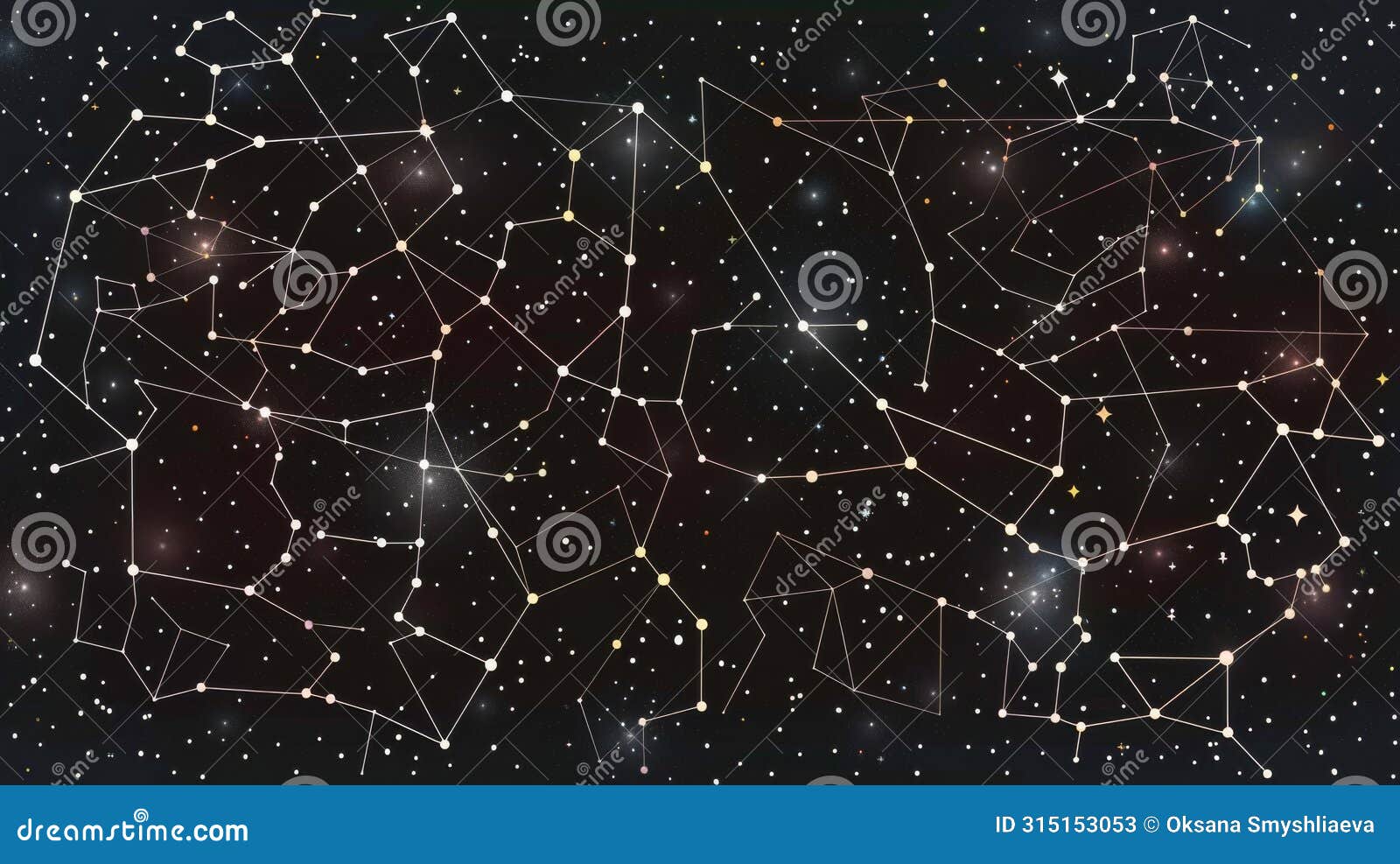 A Dark Expanse Serves As the Backdrop for a Detailed Map of ...