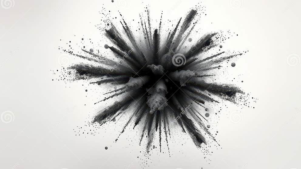 Dark Explosion Creates a Striking Visual Effect with Splashes and ...