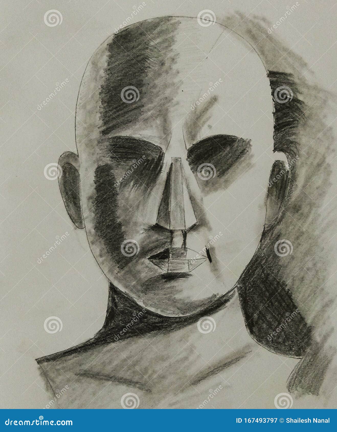 Dark Face sketching stock illustration. Illustration of lighter - 167493797