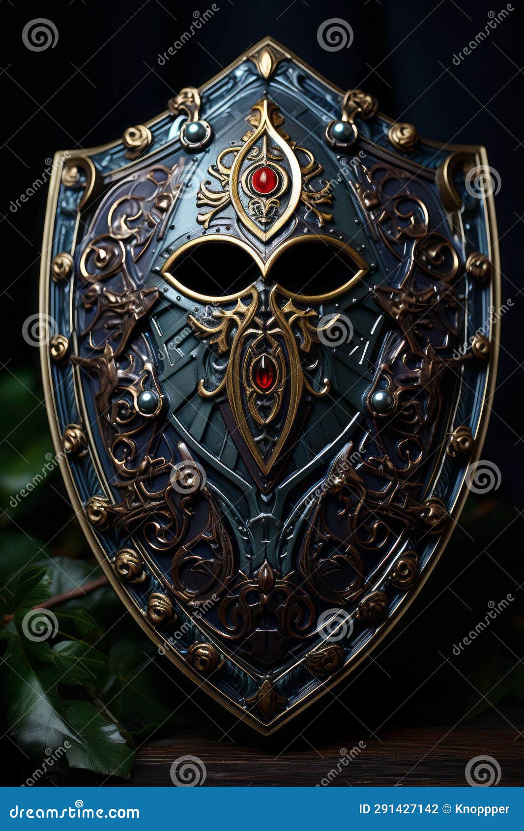 Dark Fantasy Shield Ai Generated Stock Illustration - Illustration of ...