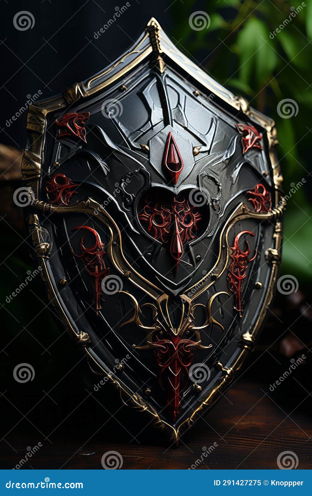 Dark Fantasy Shield Ai Generated Stock Illustration - Illustration of ...