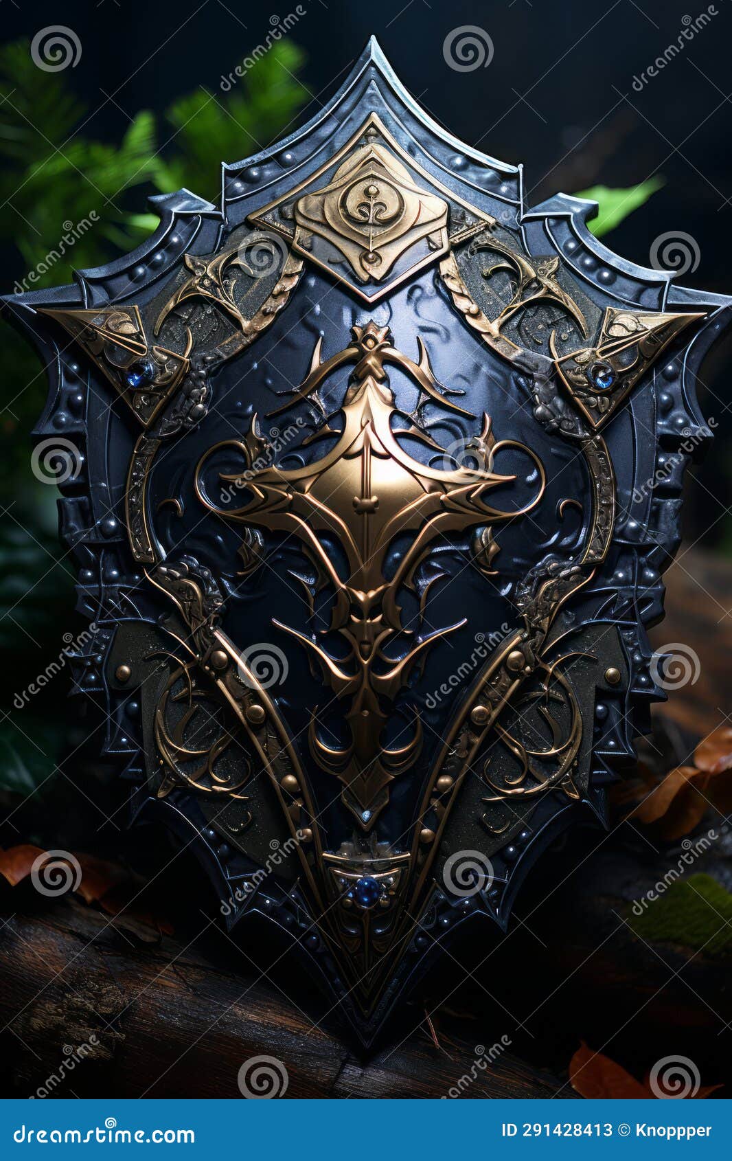 Dark Fantasy Shield Ai Generated Stock Illustration - Illustration of ...