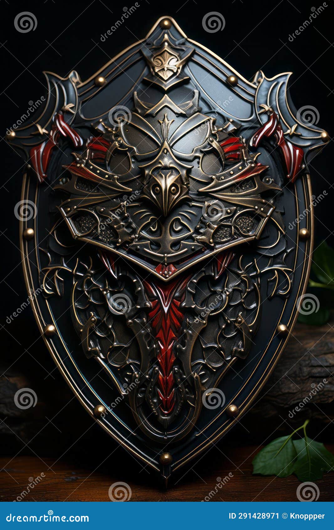 Dark Fantasy Shield Ai Generated Stock Illustration - Illustration of ...