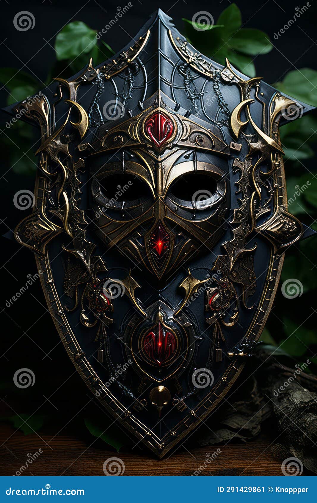 Dark Fantasy Shield Ai Generated Stock Illustration - Illustration of ...