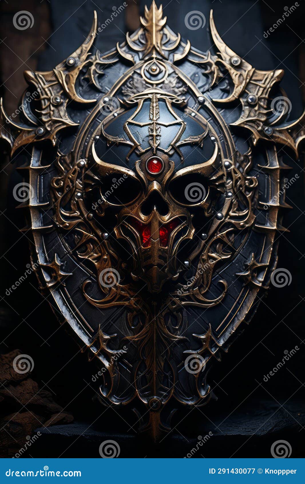 Dark Fantasy Shield Ai Generated Stock Illustration - Illustration of ...