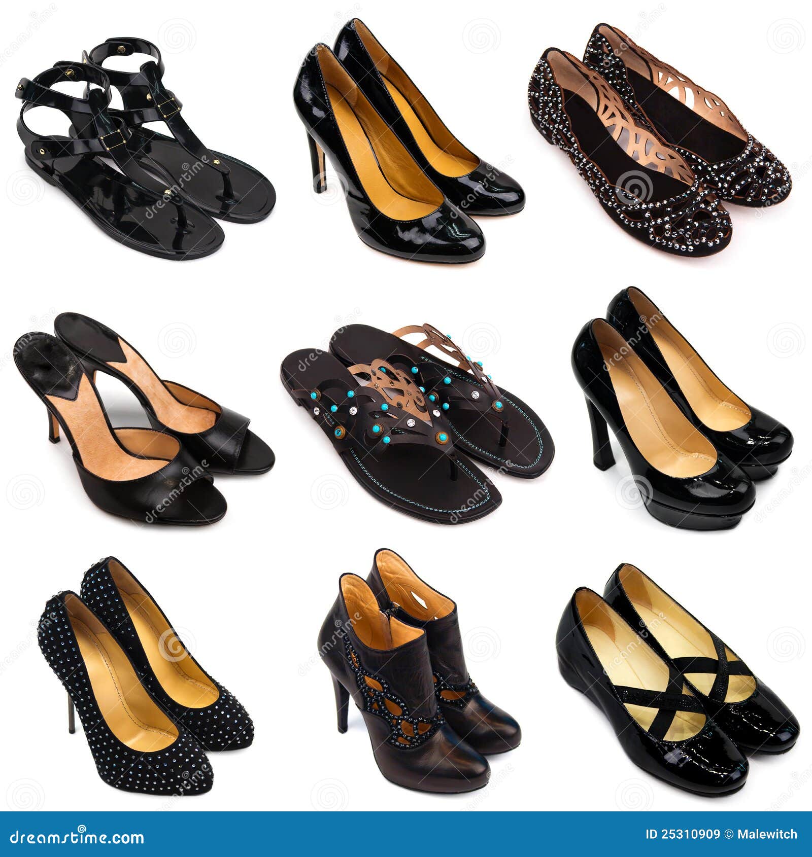 Dark female shoes-2 stock image. Image of isolated, footwear - 25310909