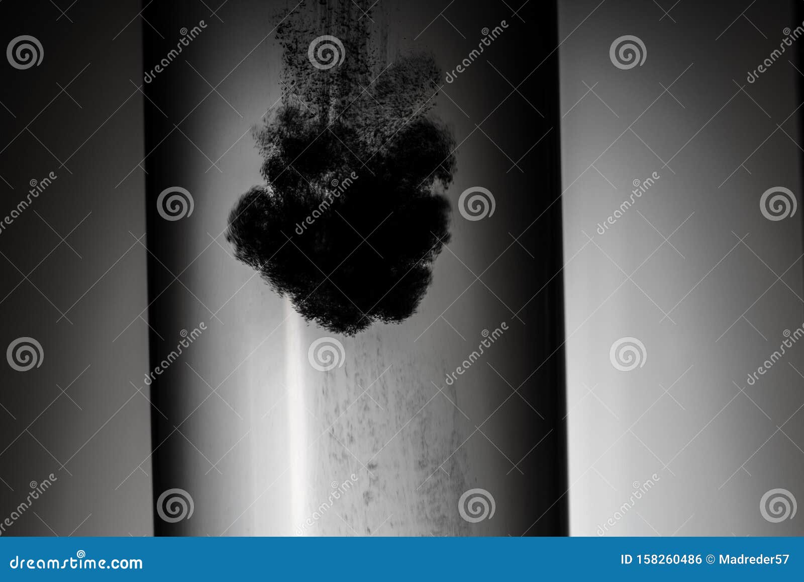 Dark Ferromagnet Fluid Floating in Water Stock Photo - Image of physics ...