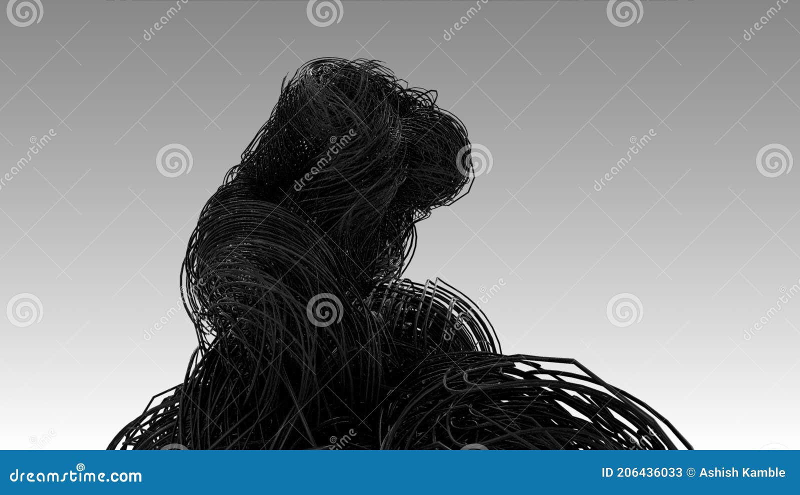 Dark Fiber Optics Cables Hyper Realistic Multiple Twisted Wires or ...