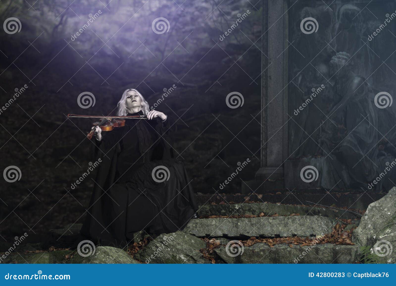 Dark Fiddle Melody from a Vampire Stock Image - Image of music, dark ...