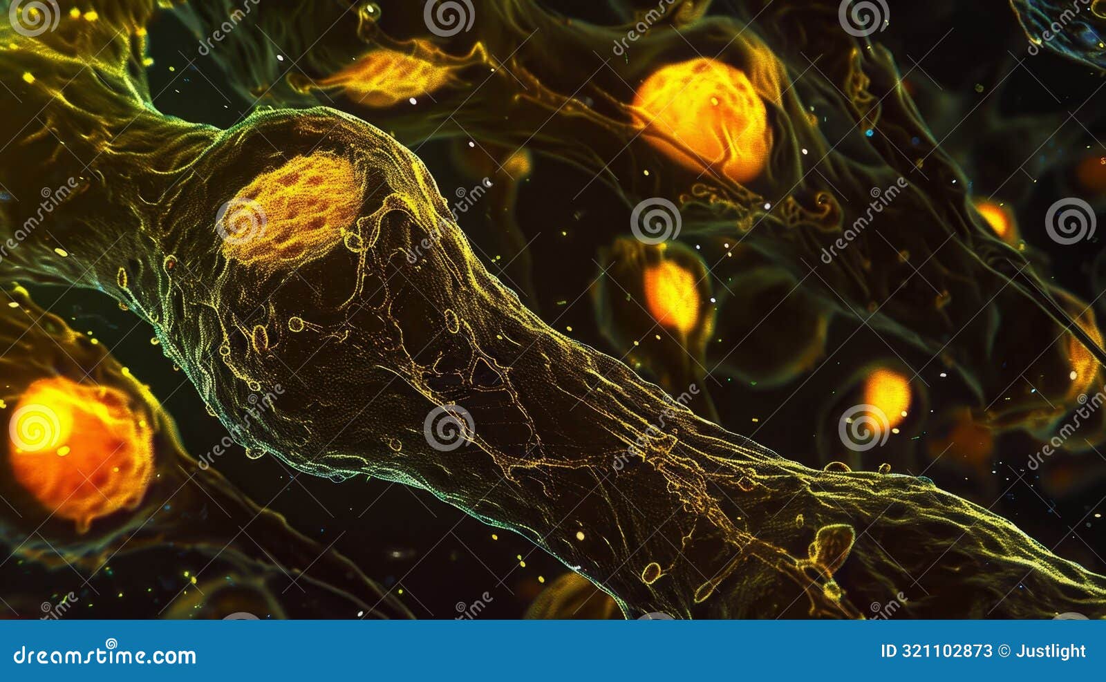 Dark Field Microscopy Image of Endothelial Cells Undergoing Apoptosis a ...