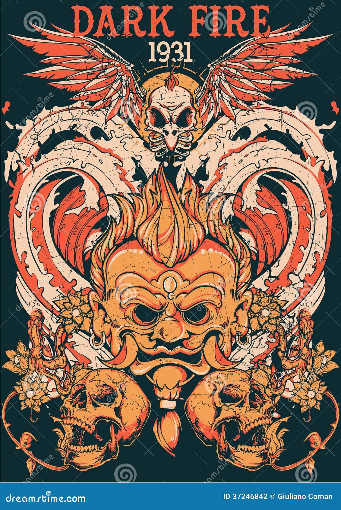 Evil Mask Vector Illustration | CartoonDealer.com #44772392