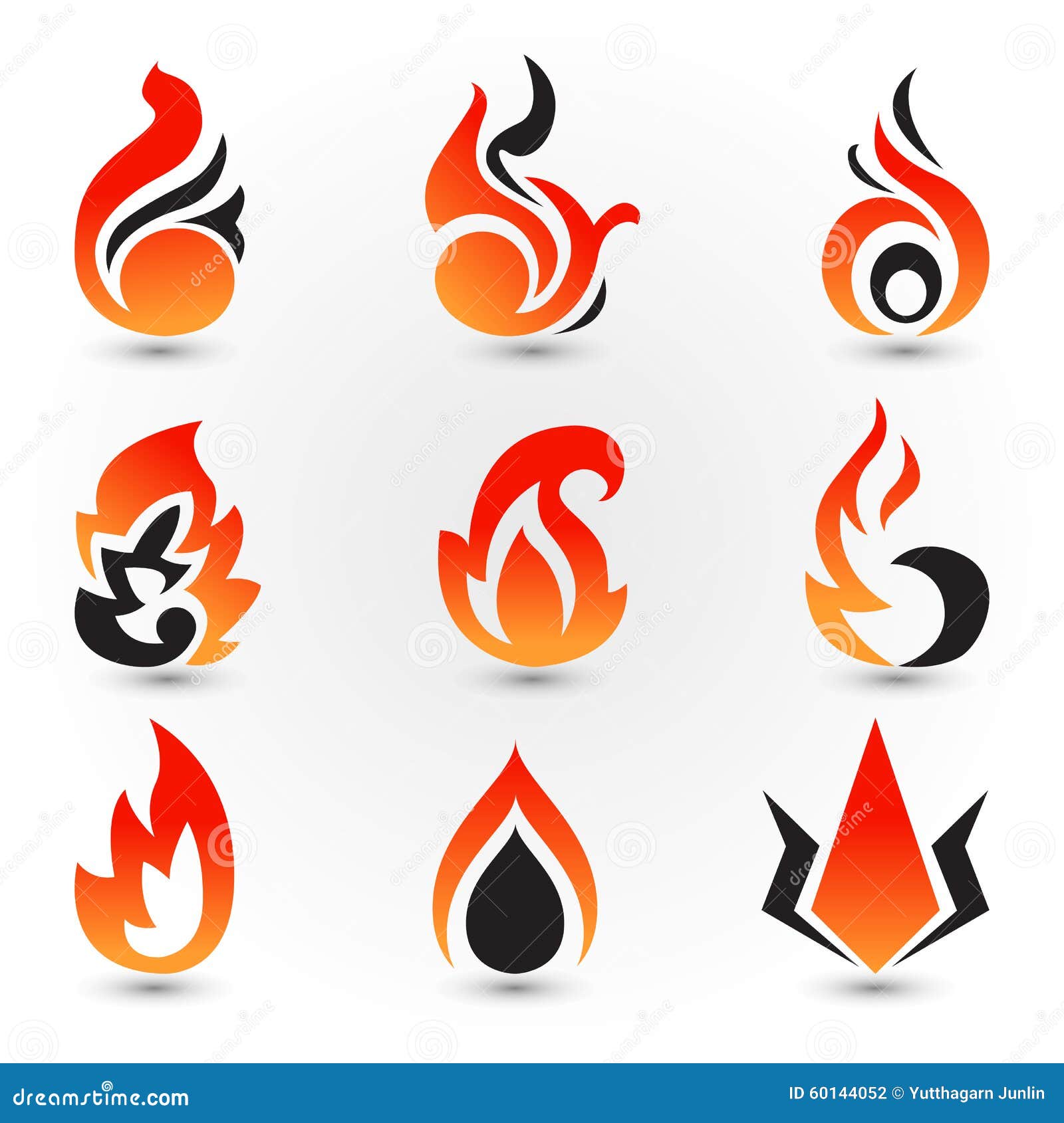 Dark Fire stock vector. Illustration of collection, fireplace - 60144052
