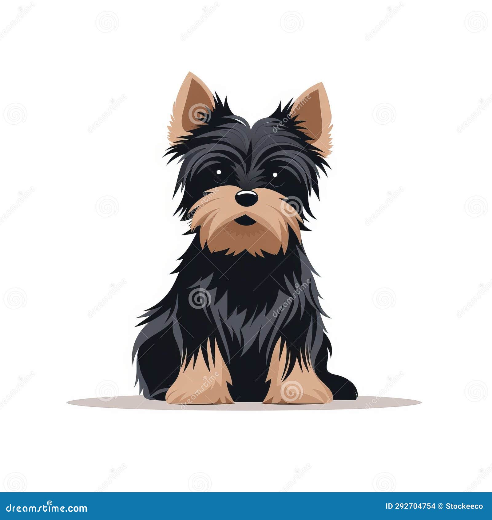 Dark and Foreboding Cartoon Teddy Bear Yorkshire Terrier Dog Stock ...