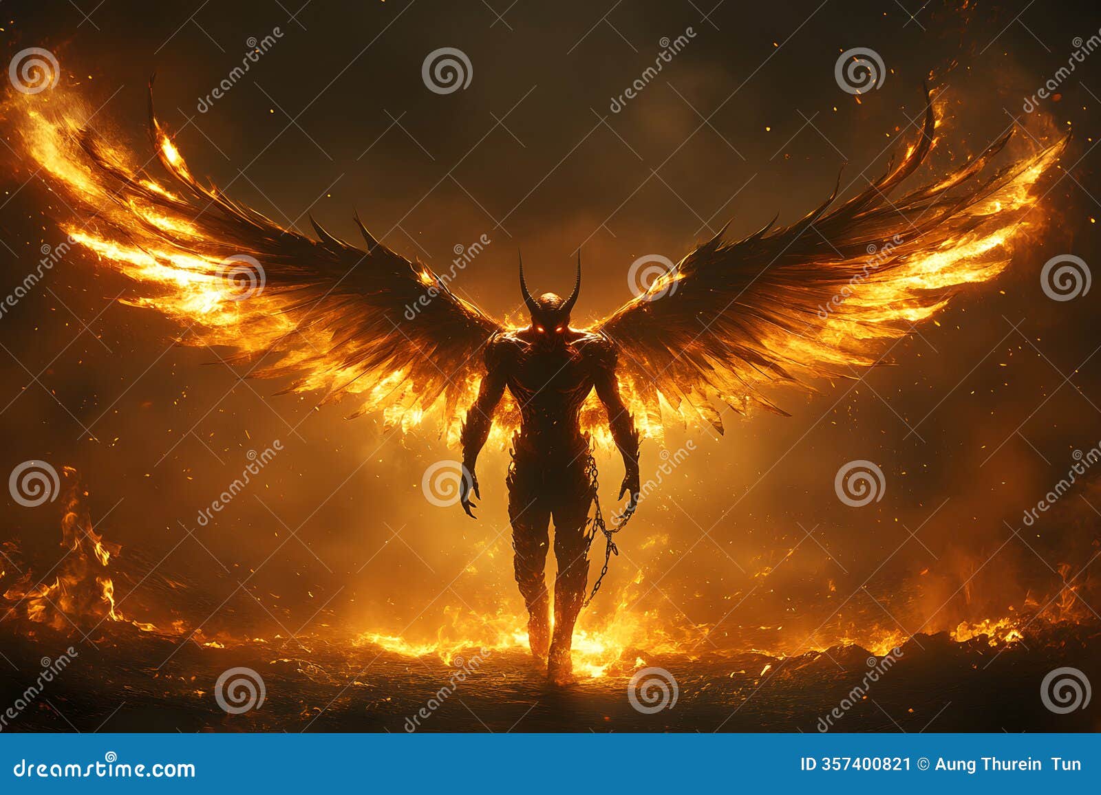 A Dark and Foreboding Depiction of a Demon Inspired by Biblical ...