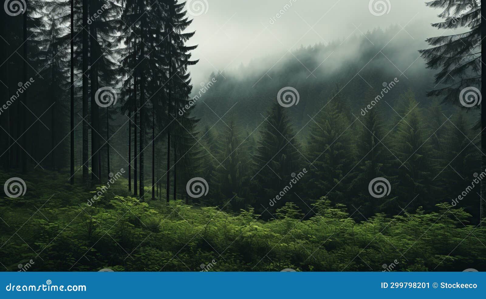 Misty Green Forest: a Dark and Foreboding Landscape in 8k Resolution ...