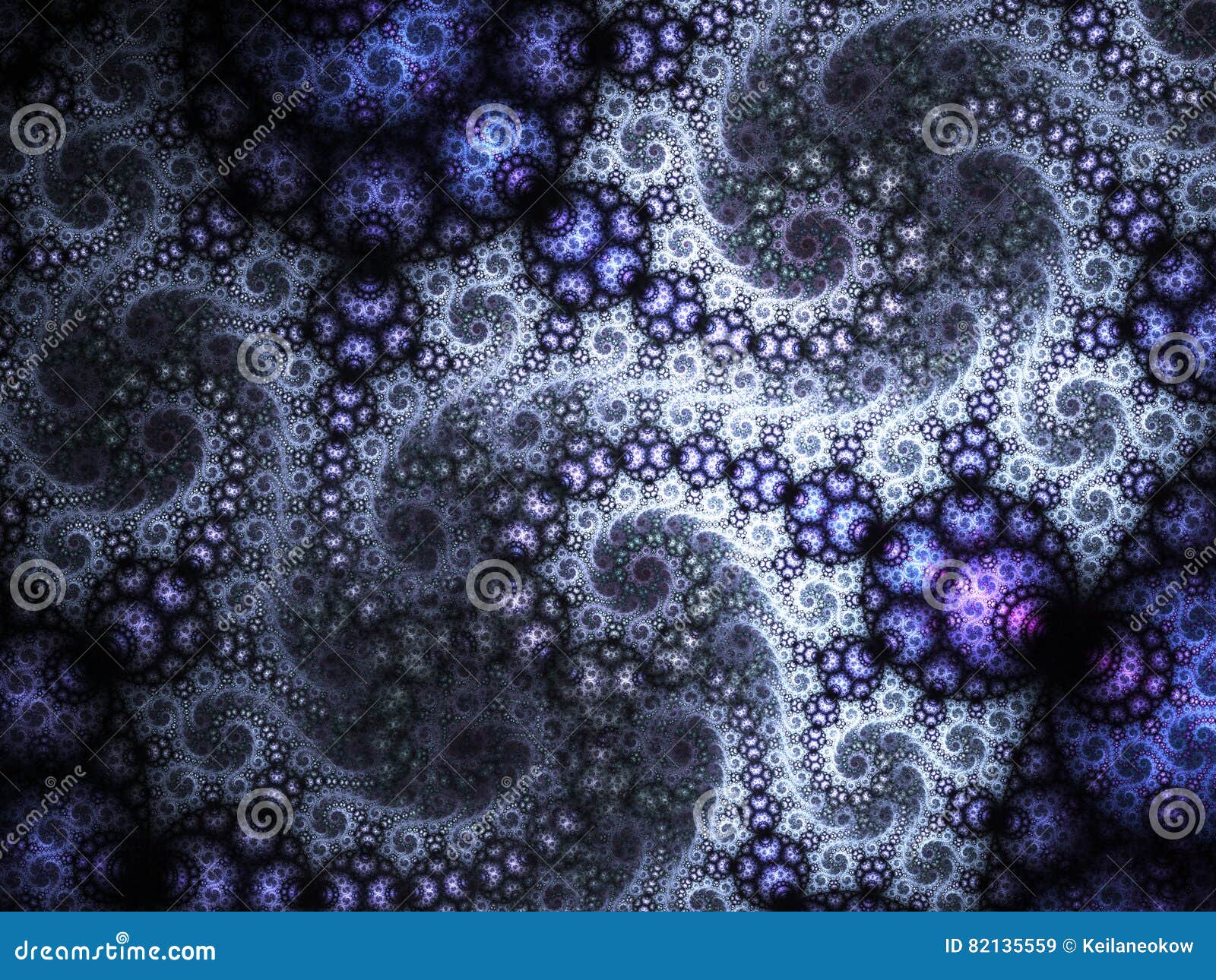 Dark Fractal Abstraction of Sea Stock Illustration - Illustration of ...