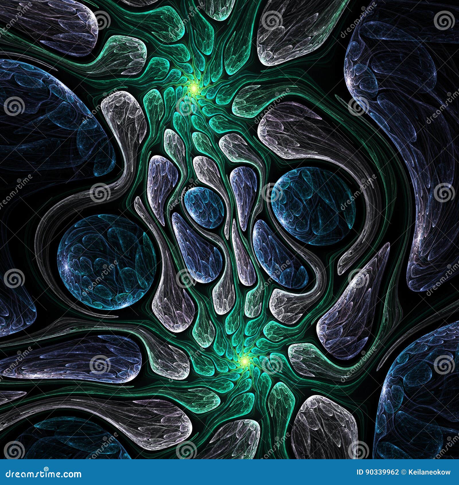 Dark fractal spirals stock illustration. Illustration of concept - 90339962