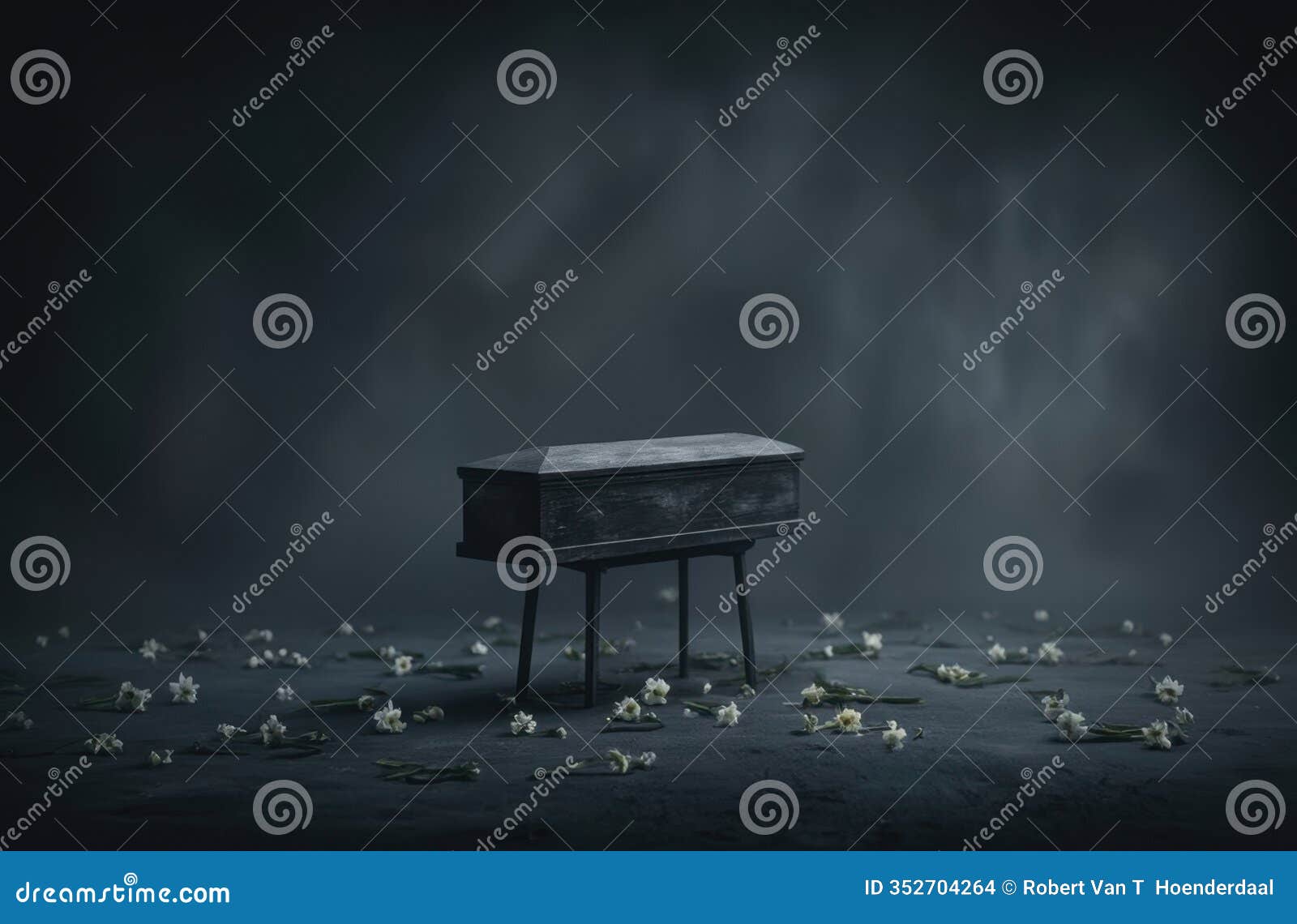 A Dark Funeral Scene at 2-1-2025 Stock Illustration - Illustration of ...