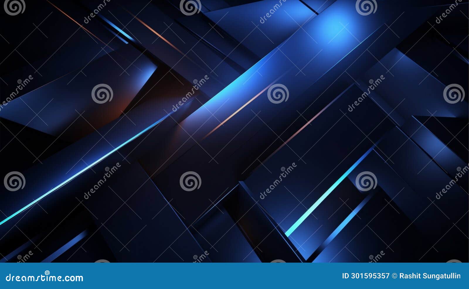 Dark and Futuristic Abstract Background in Blue Tones Stock ...