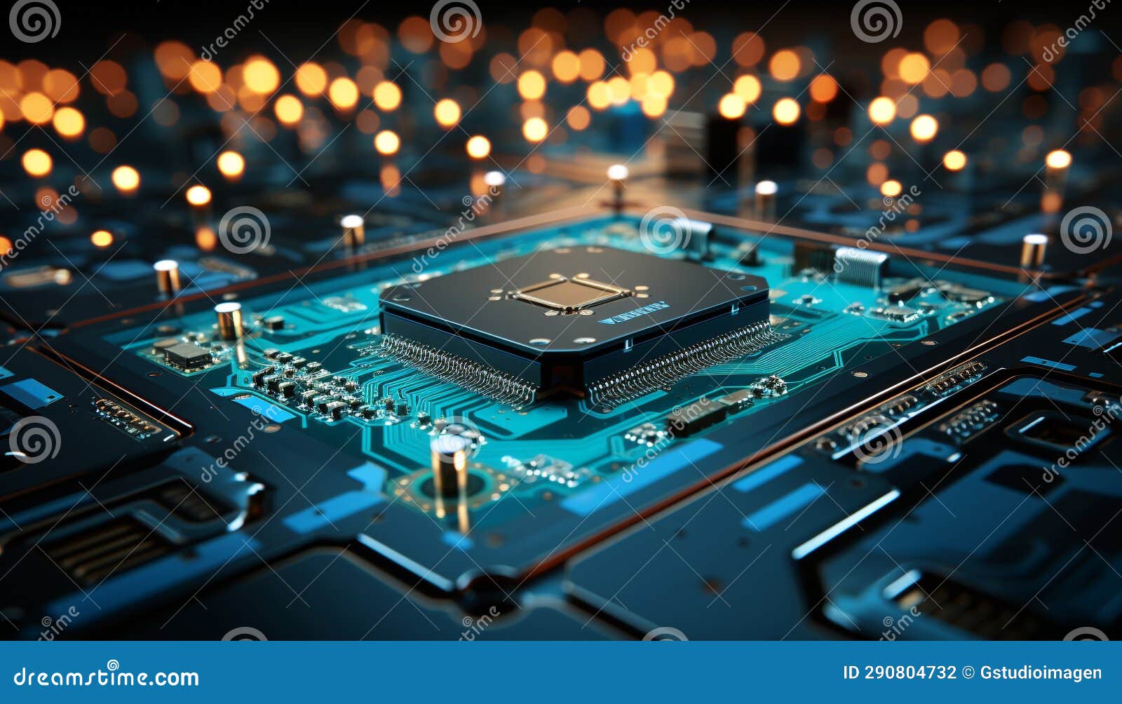 A Dark, Futuristic Computer Equipment Illuminates the Complexity of ...