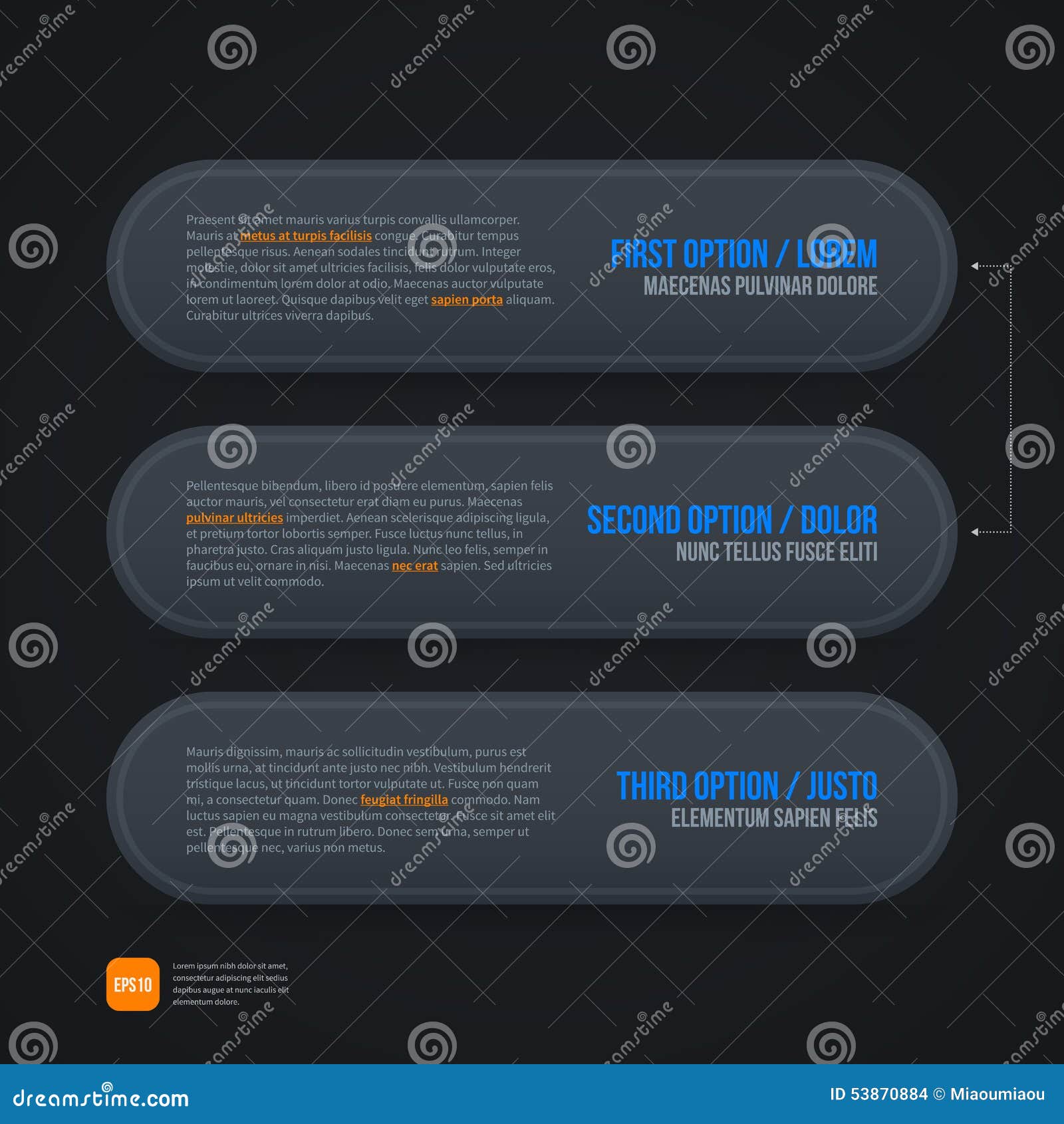 Dark Futuristic Web Template. EPS10 Stock Vector - Illustration of ...