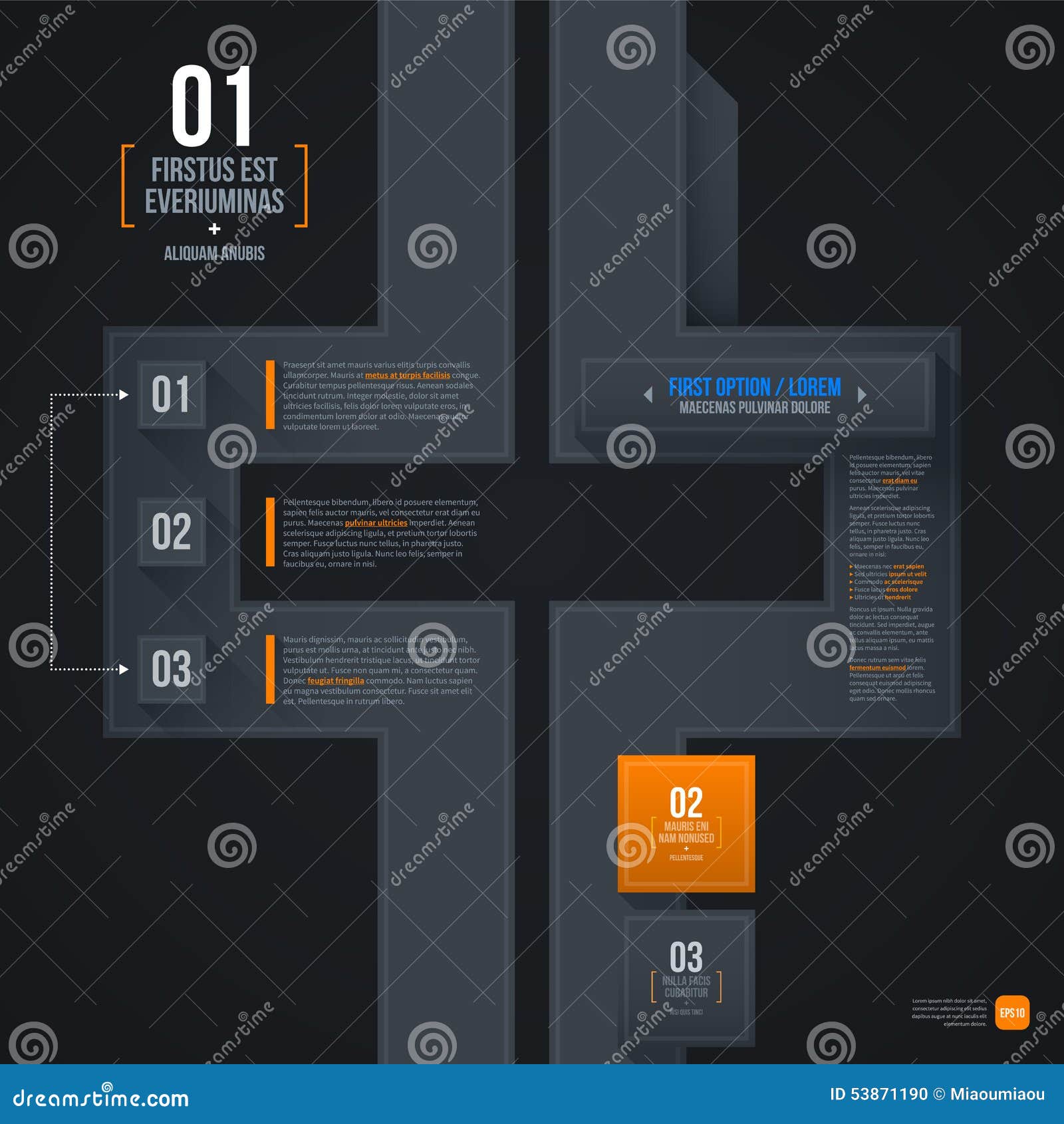 Dark Futuristic Web Template. EPS10 Stock Vector - Illustration of gray ...