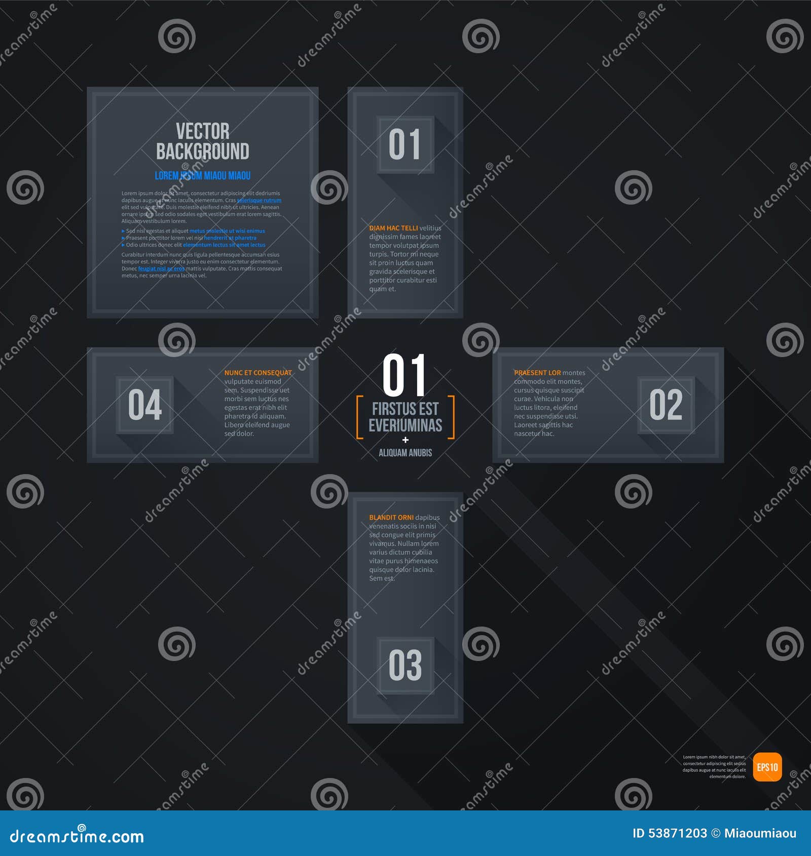 Dark Futuristic Web Template. EPS10 Stock Vector - Illustration of ...