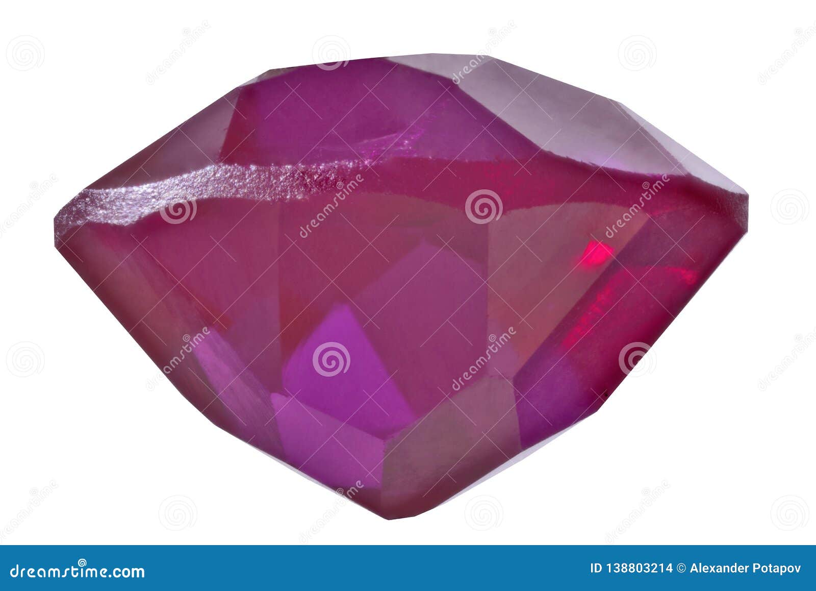 Dark Garnet Isolated on White Stock Photo - Image of macro, treasure ...