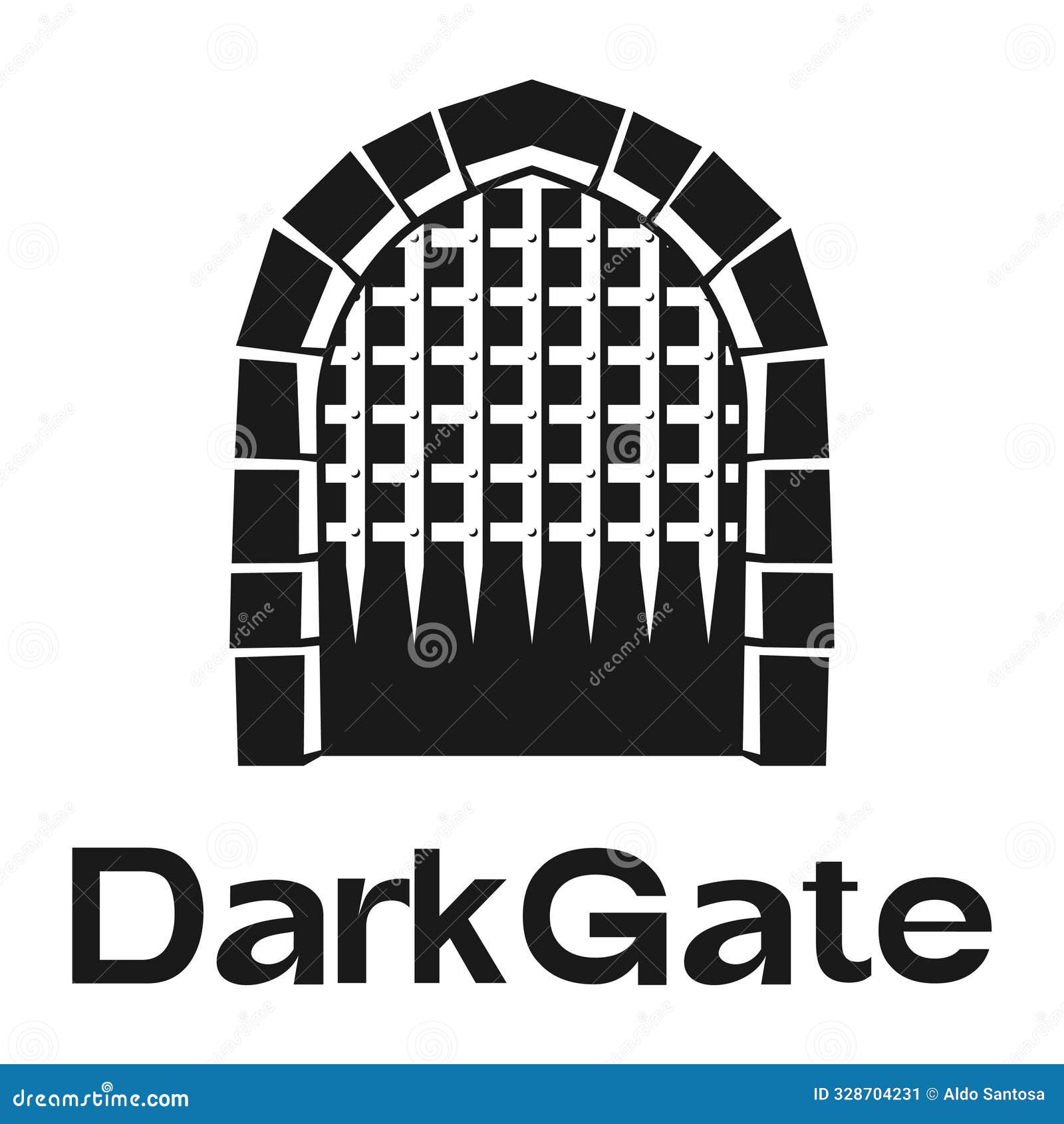 Dark Gate.(soft Turbulenced Version) Cartoon Vector | CartoonDealer.com ...