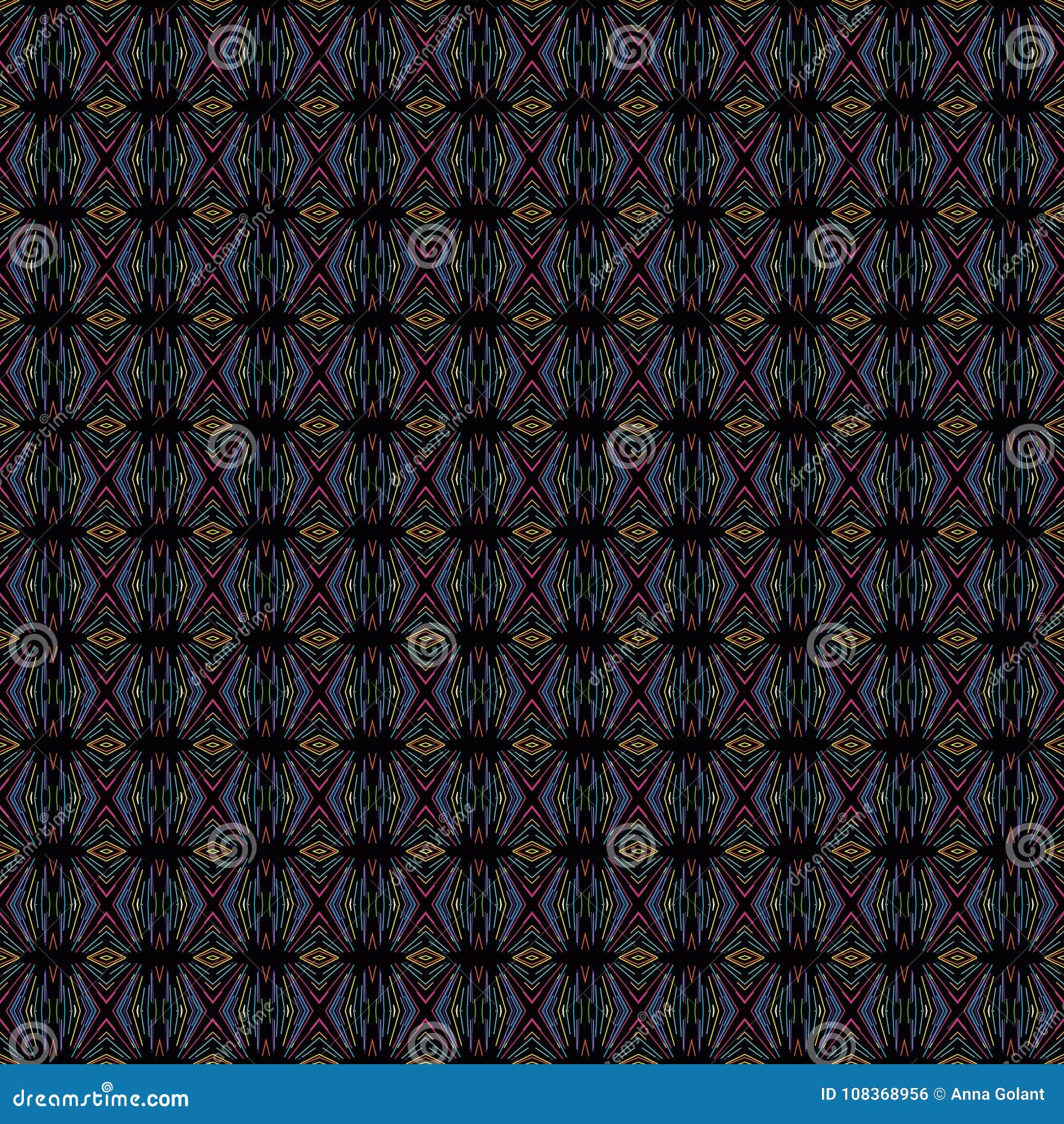 Dark Geometric Pattern in Repeat. Fabric Print. Seamless Background ...