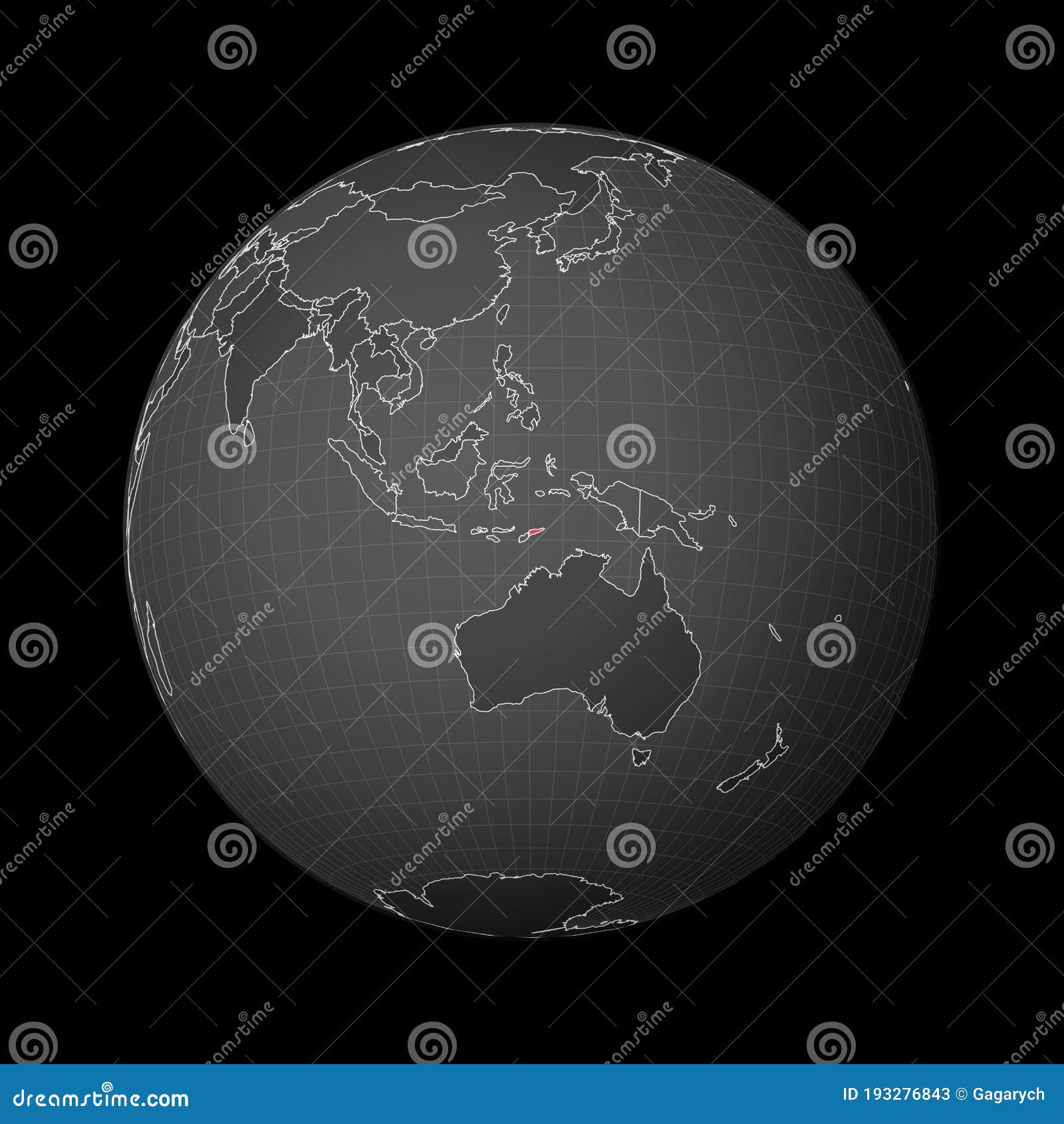 Timor Leste Country Map Black Silhouette And Outline Isolated On White