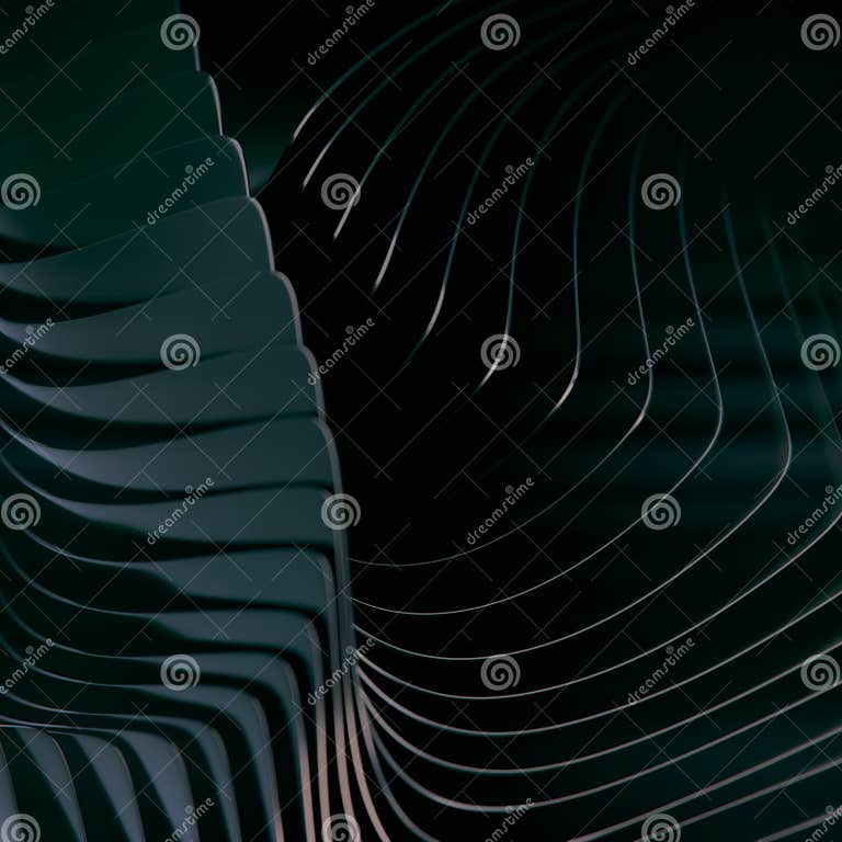Dark Digital Illustration of a Complex Abstract Pattern Consisting of a ...