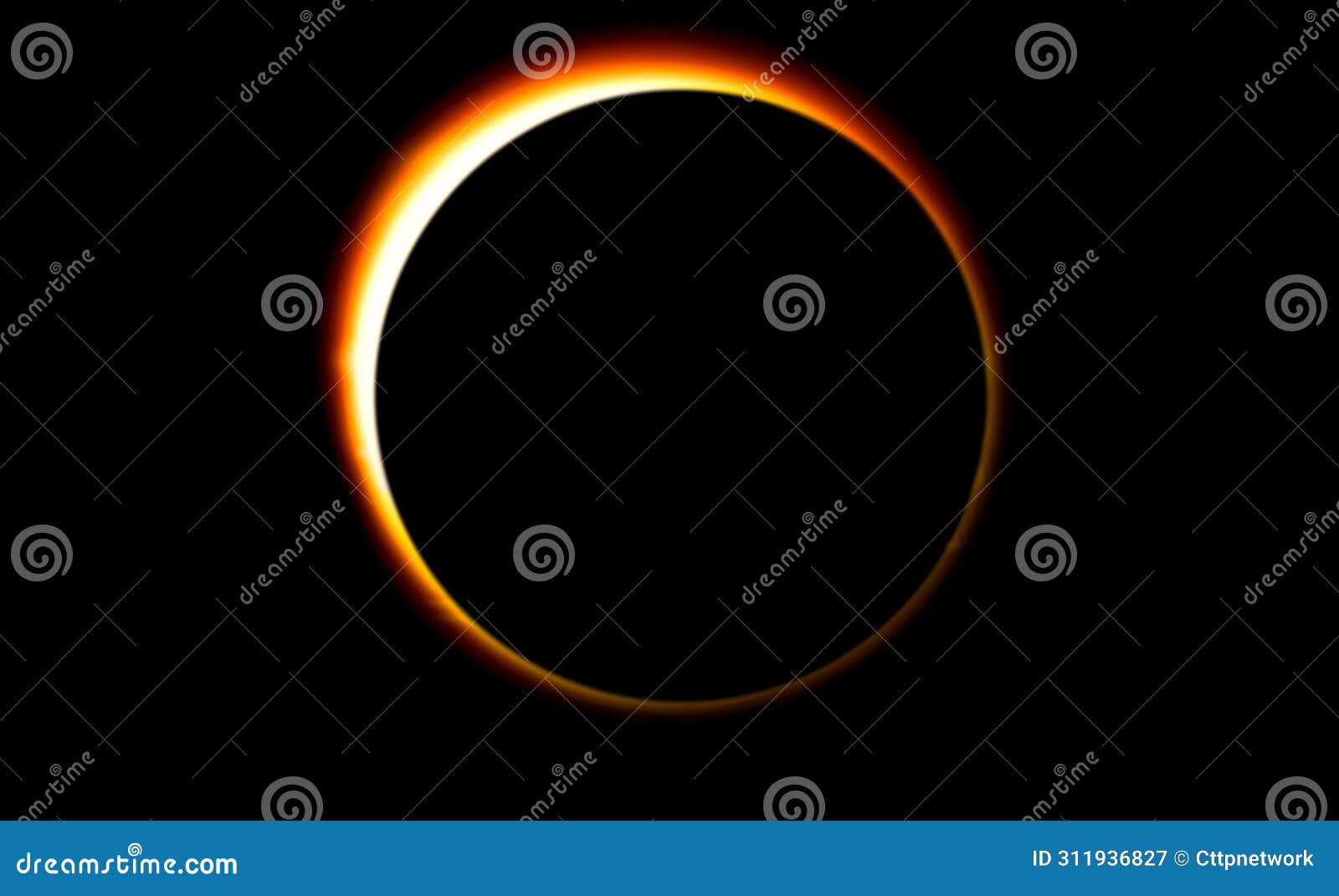 Dark Glowing Solar Eclipse Backdrop on Isolated Sky with Ring Shape Sun ...