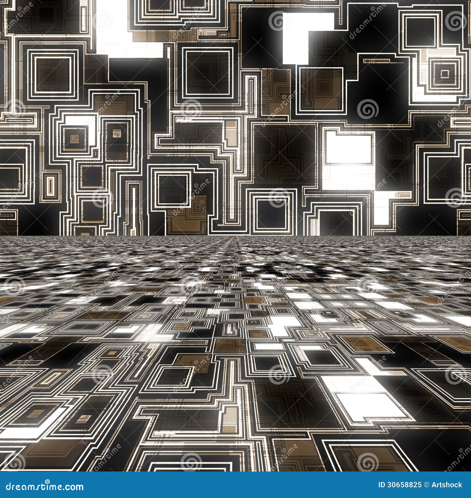 Dark Glowing Techno Background Stock Illustration - Illustration of ...