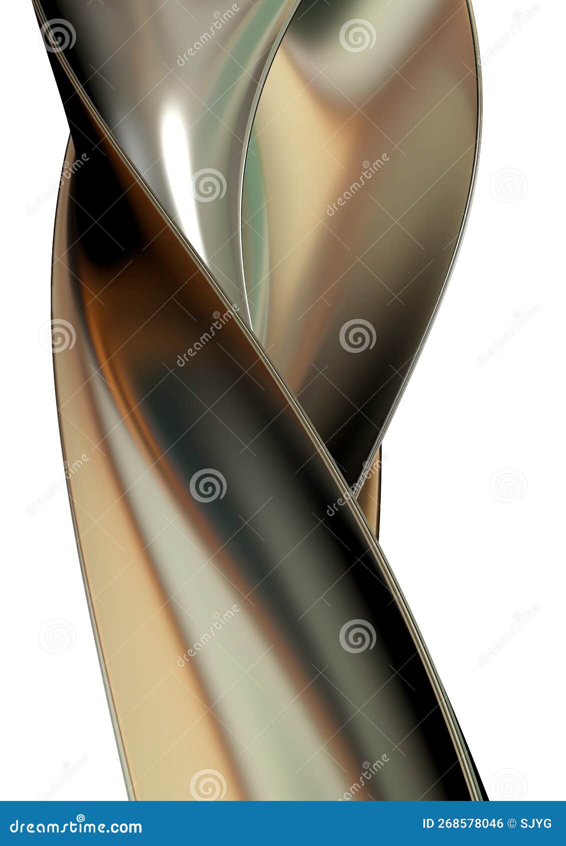 Dark Gold Intertwining Twisted Metal Plates Abstract, Dramatic, Modern ...