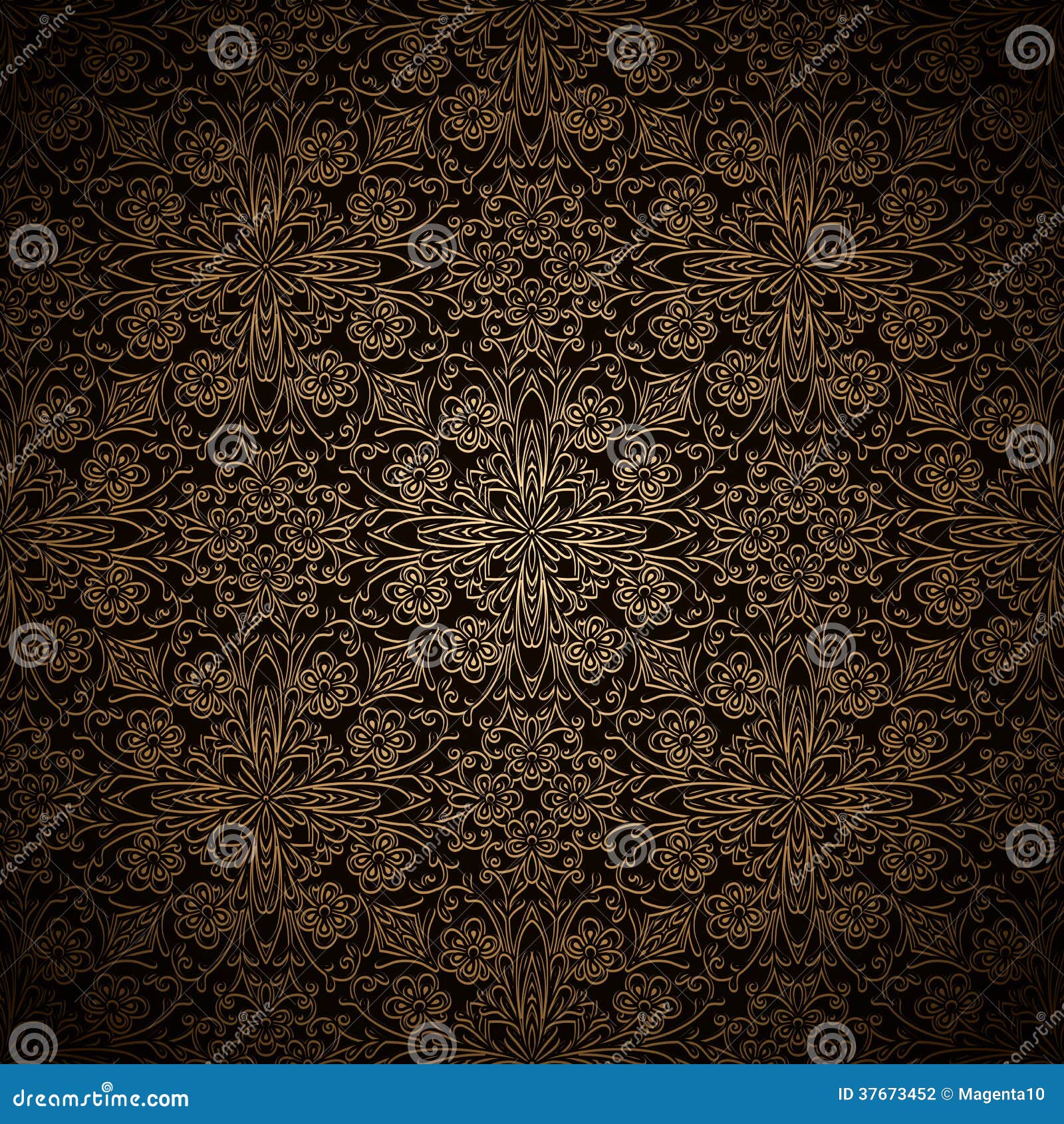 Dark gold pattern stock vector. Illustration of gold - 37673452