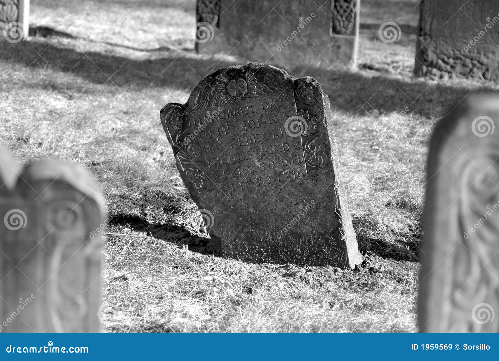 A dark grave stock image. Image of creepy, crypt, weathered - 1959569