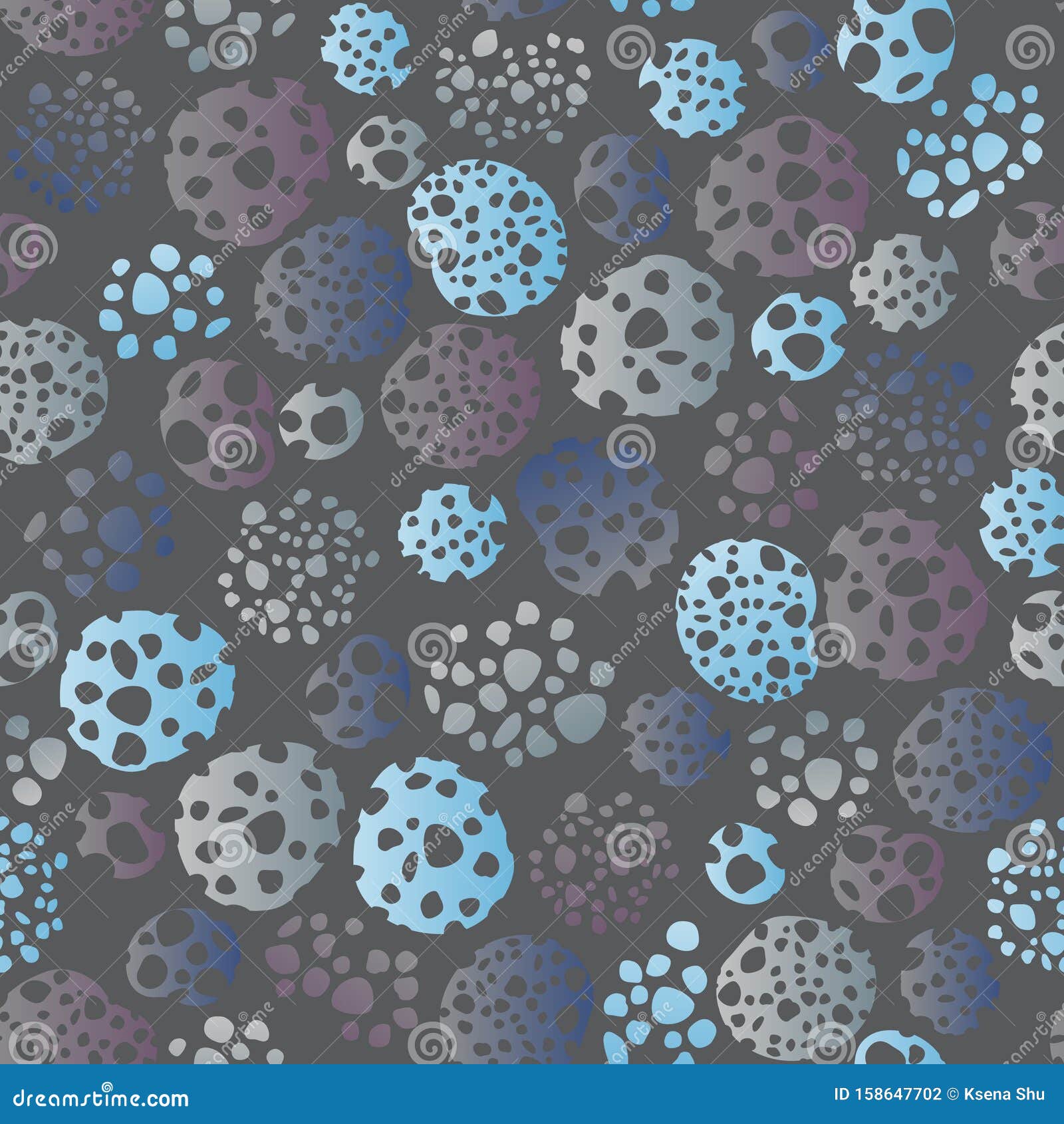 Dark Gray Background with Abstract Sloppy Circles Full of Holes and ...
