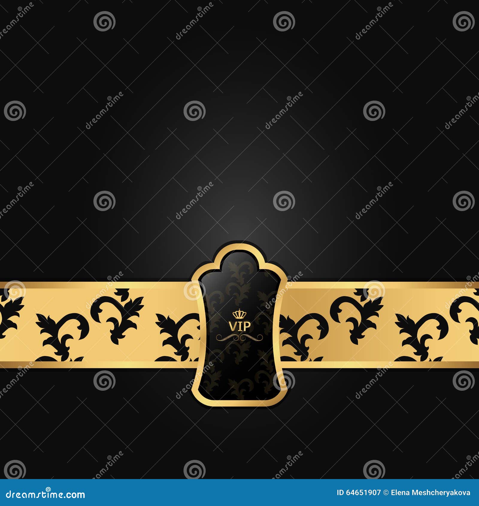 Dark Gray Background with a Horizontal Band and Square VIP Logo. Stock ...